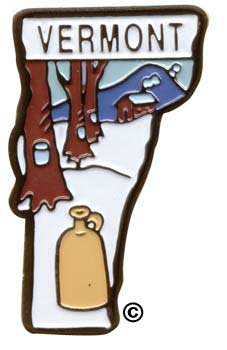 Etched Enamel State Pins with Vibrant Colors